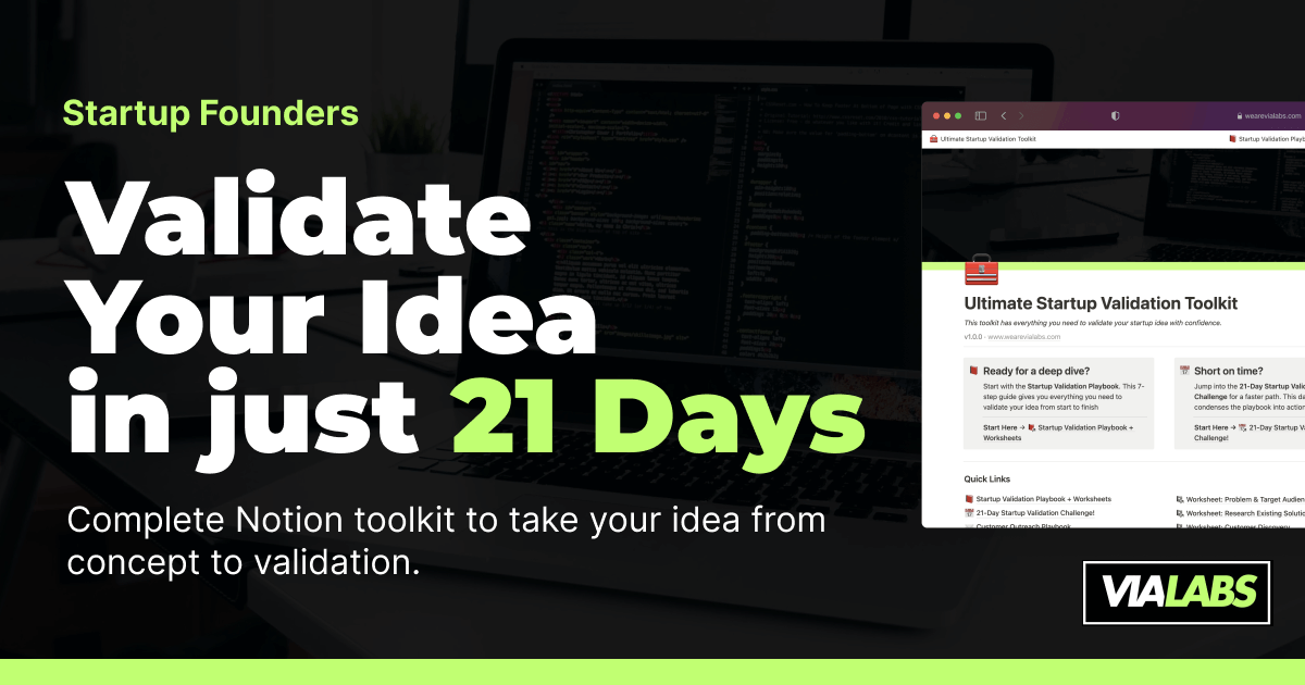 The Ultimate Startup Validation Toolkit | ViaLabs